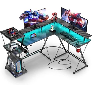 MoNiBloom Portable Standing Laptop Table with Host Rack and Ergonomic ...