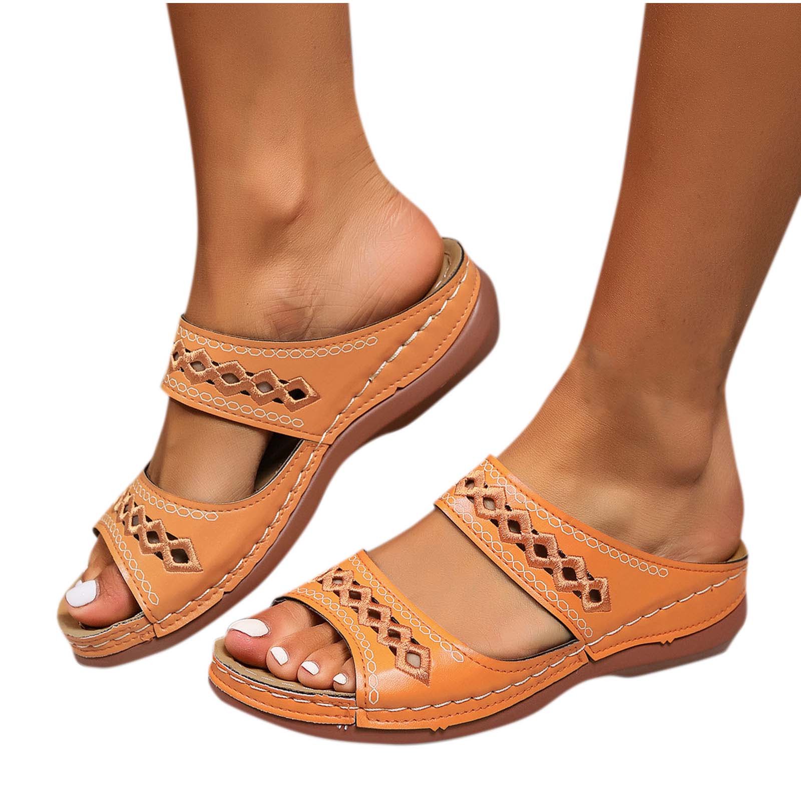 Click here for Unbranded Wedge Sandals For Women Slide Double Str... prices