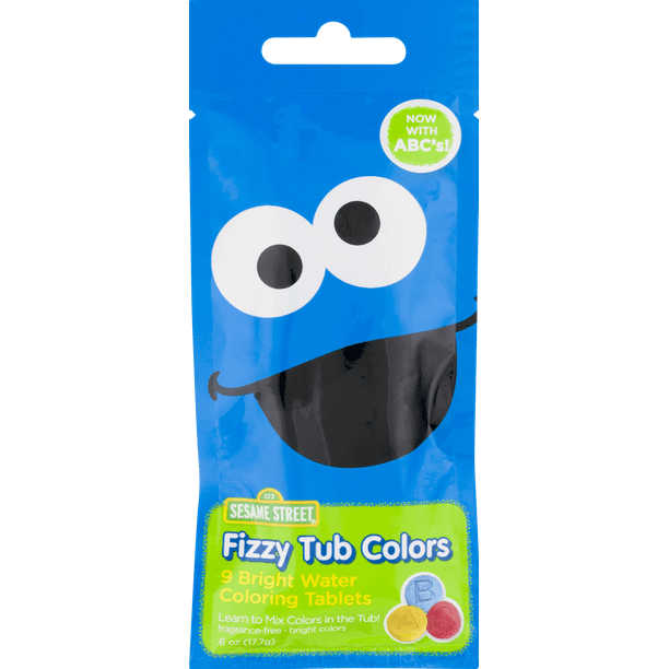 Sesame Street Fizzy Tub Colors Assorted Bathwater Colors 9 Ct ...