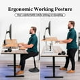 Height Adjustable 37 inch Stand Up Desk Converter, Quick Sit to Stand ...