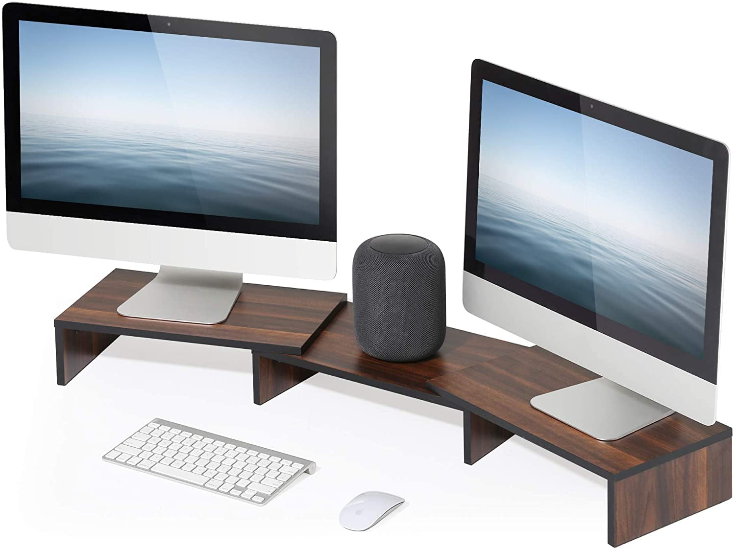 FITUEYES Computer Monitor Stand Riser with Adjustable Length and Angle ...