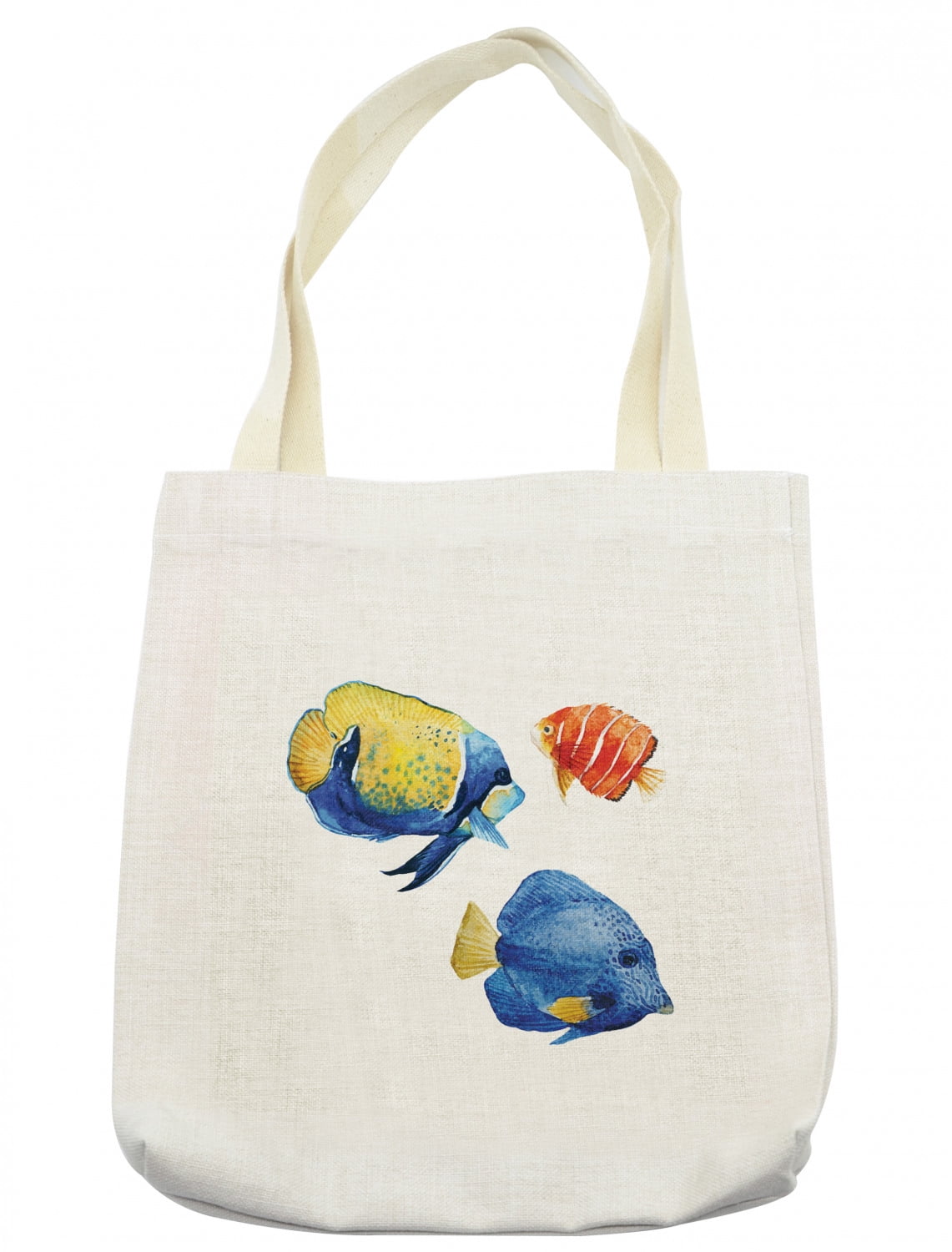 Fish Tote Bag, Tropical Aquarium Life Discus Fish and Goldfish in ...