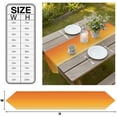 Burnt Orange Ombre Striped Table Runner Linen Burlap Table Runner 108 ...