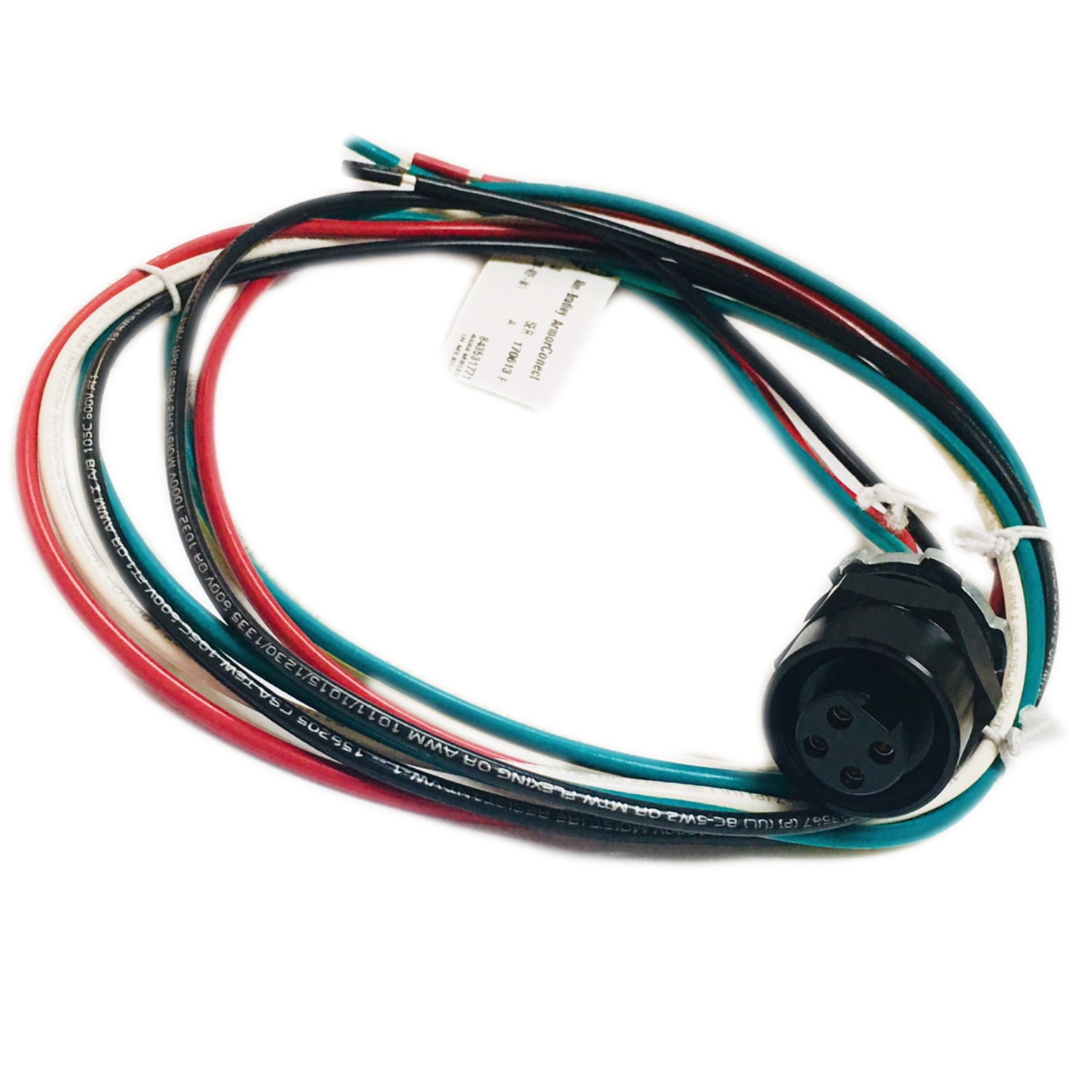 280-M22F-M1 Femal Receptacle 1 Meter Long, ArmorStart Power Media Cable ...