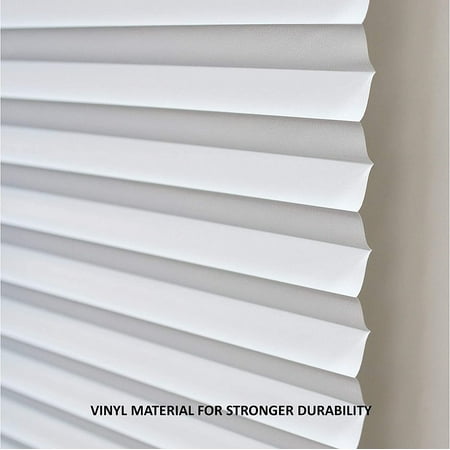 1-2-3 Vinyl Room Darkening Temporary Pleated Window Shade - Walmart.com ...