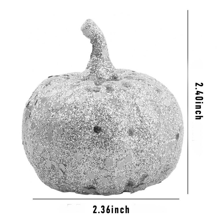 White Glitter Pumpkins