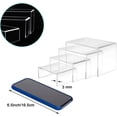 8Pcs Acrylic Display Risers(6",5",4" 3") Clear Product Stand,Cupcakes ...