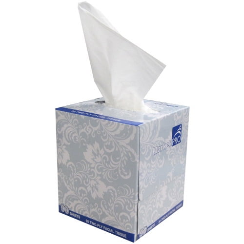 MarketPro Facial Tissue, 8" Length x 8" Width | 36 Box/Case - Walmart.com