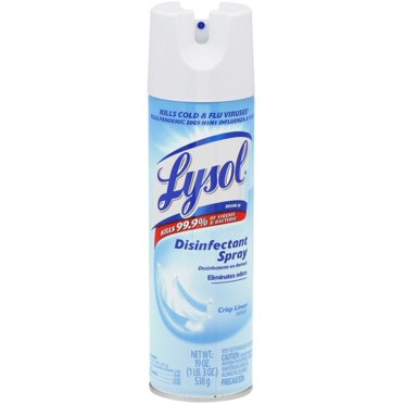 3 Pack - Lysol Disinfecting Fresh Scented Spray, Crisp Linen, 19 oz ...
