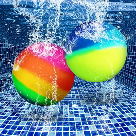 Xizioo 2 Pieces Swimming Pool Balls Inflatable Pool Balls Star Pool Toys Ball Pool Diving Ball ...