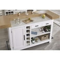 Pemberly Row Modern Wood Bar with Quartz Insert in White/Natural ...