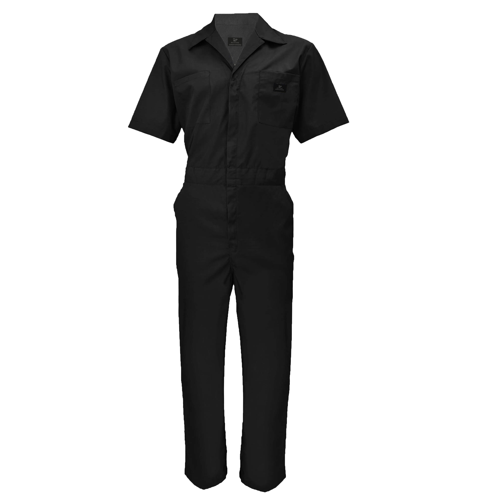 ACTIVE UNIFORMS Coveralls Workwear Men Short Sleeve Coveralls (Black ...