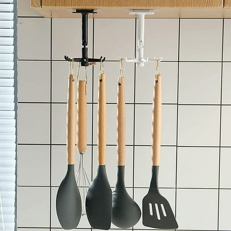 AmPm 3 Pcs Kitchen Utensil Hanger Adhesive Wall Hooks Rack Kitchen Rail ...