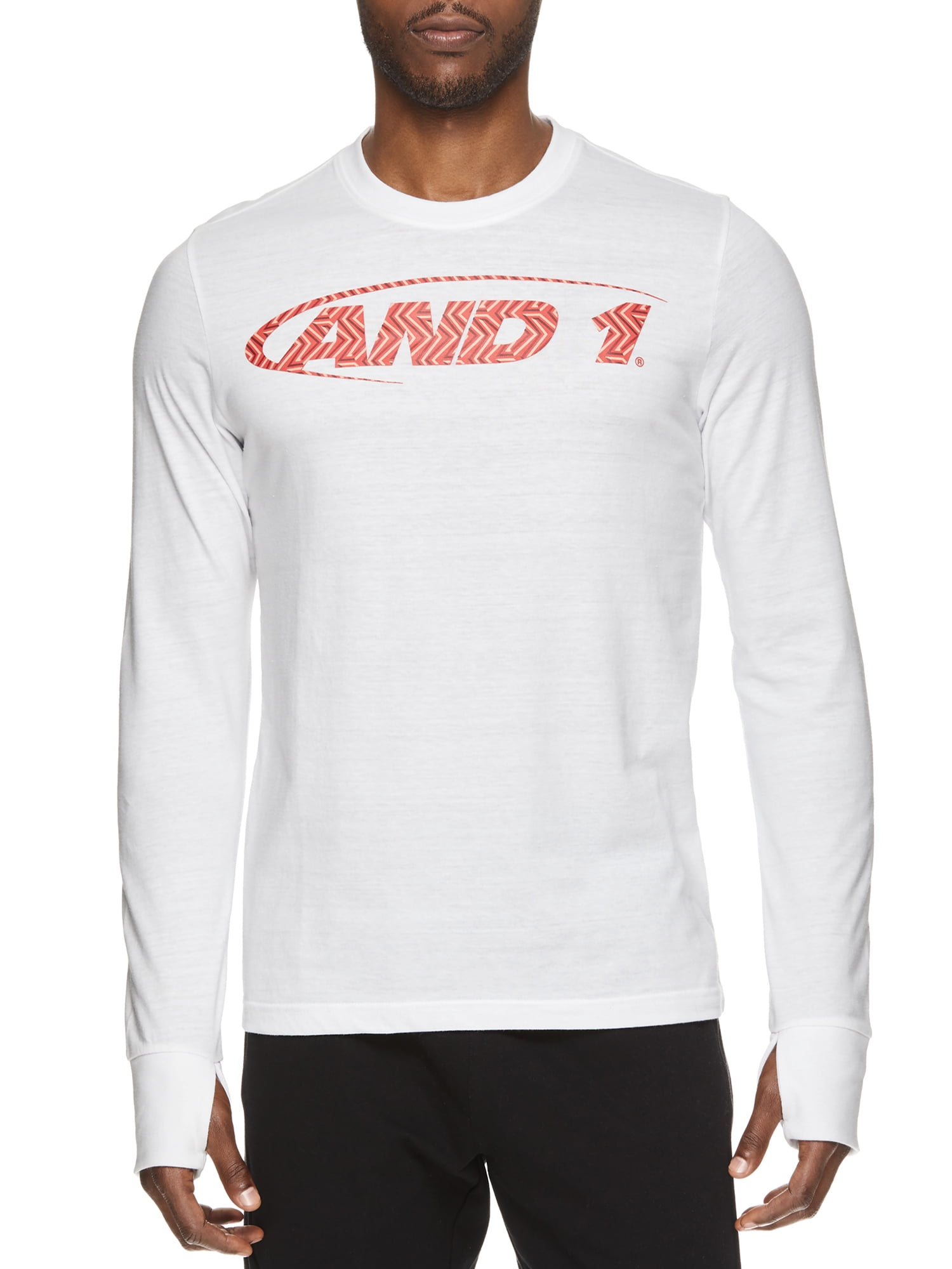 AND1 Men's Long Sleeve Performance T-Shirt with Logo, up to 2XL ...