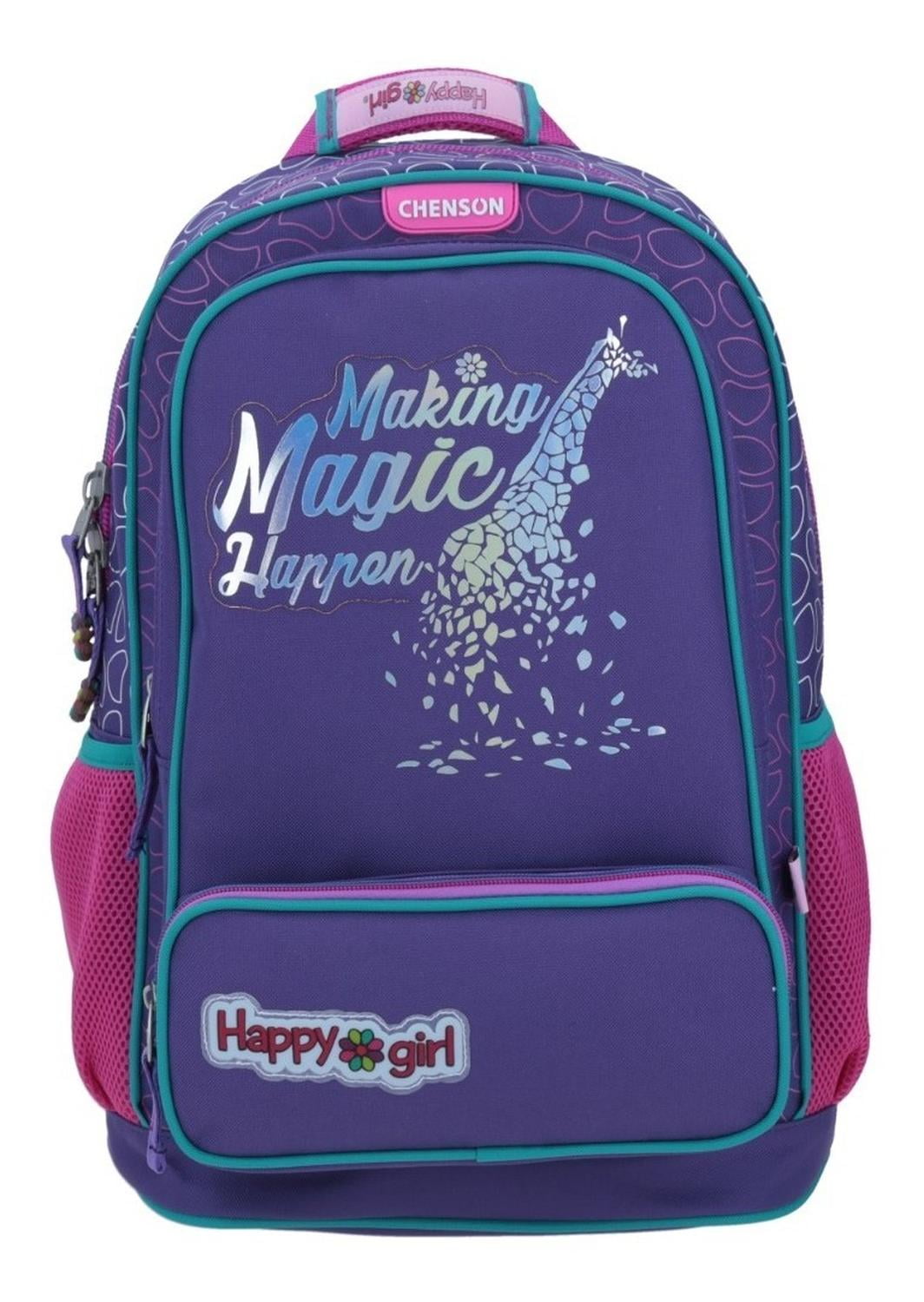 Mochila Grande Azul Chenson Happy Girl Primaria COOMY para niña Porta ...