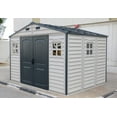 Duramax 10x8' Woodside Plus Vinyl Shed, All Weather Durable Outdoor ...