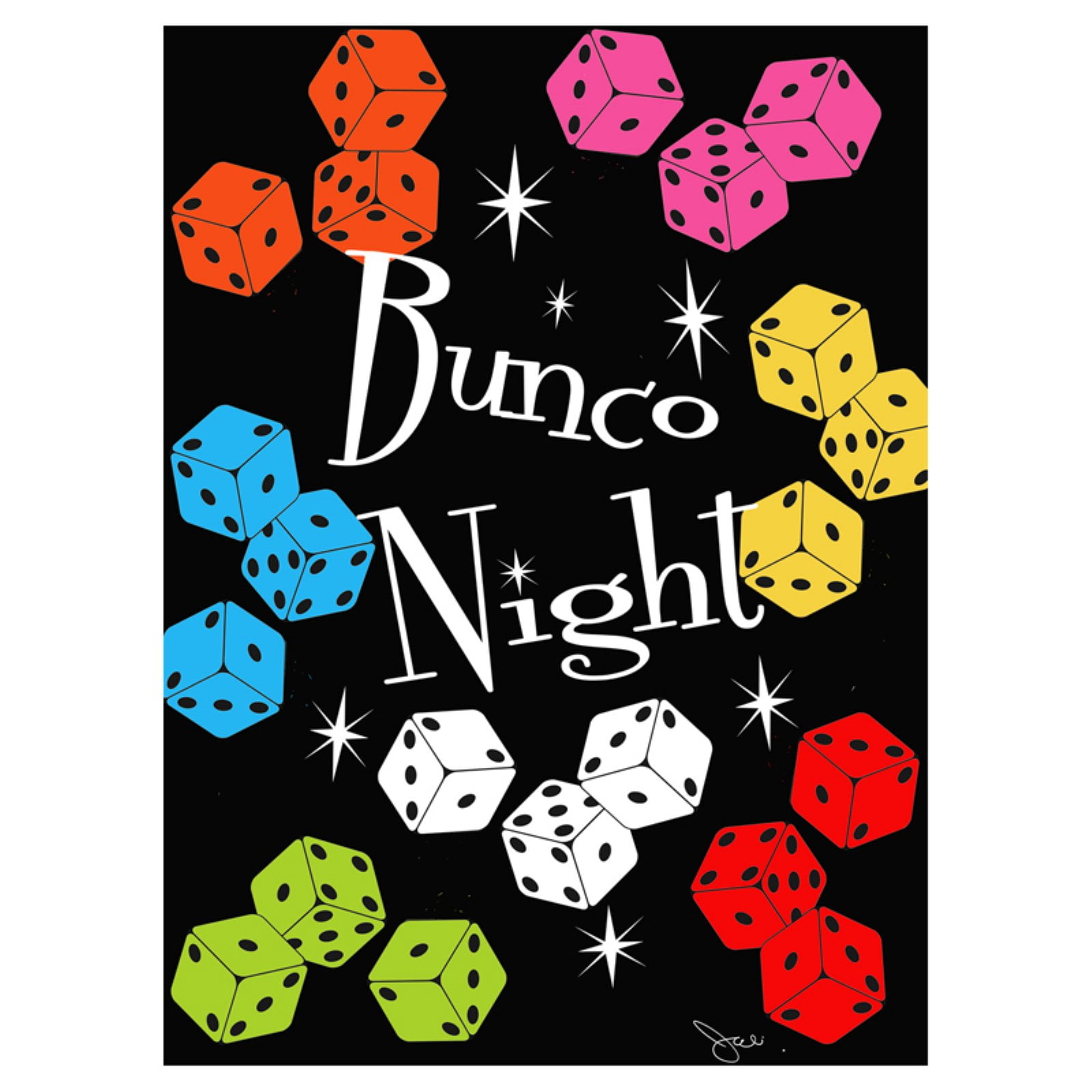 Toland Home Garden Bunco Night 28 x 40 Inch Decorative Colorful Dice ...