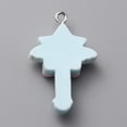 20 pc Opaque Resin Pendants Star Magic Stick Charms with Platinum Tone ...