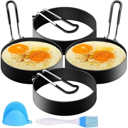 4 Pieces Fried Egg Molds, Pancake Mold Stainless Steel Non-stick ...