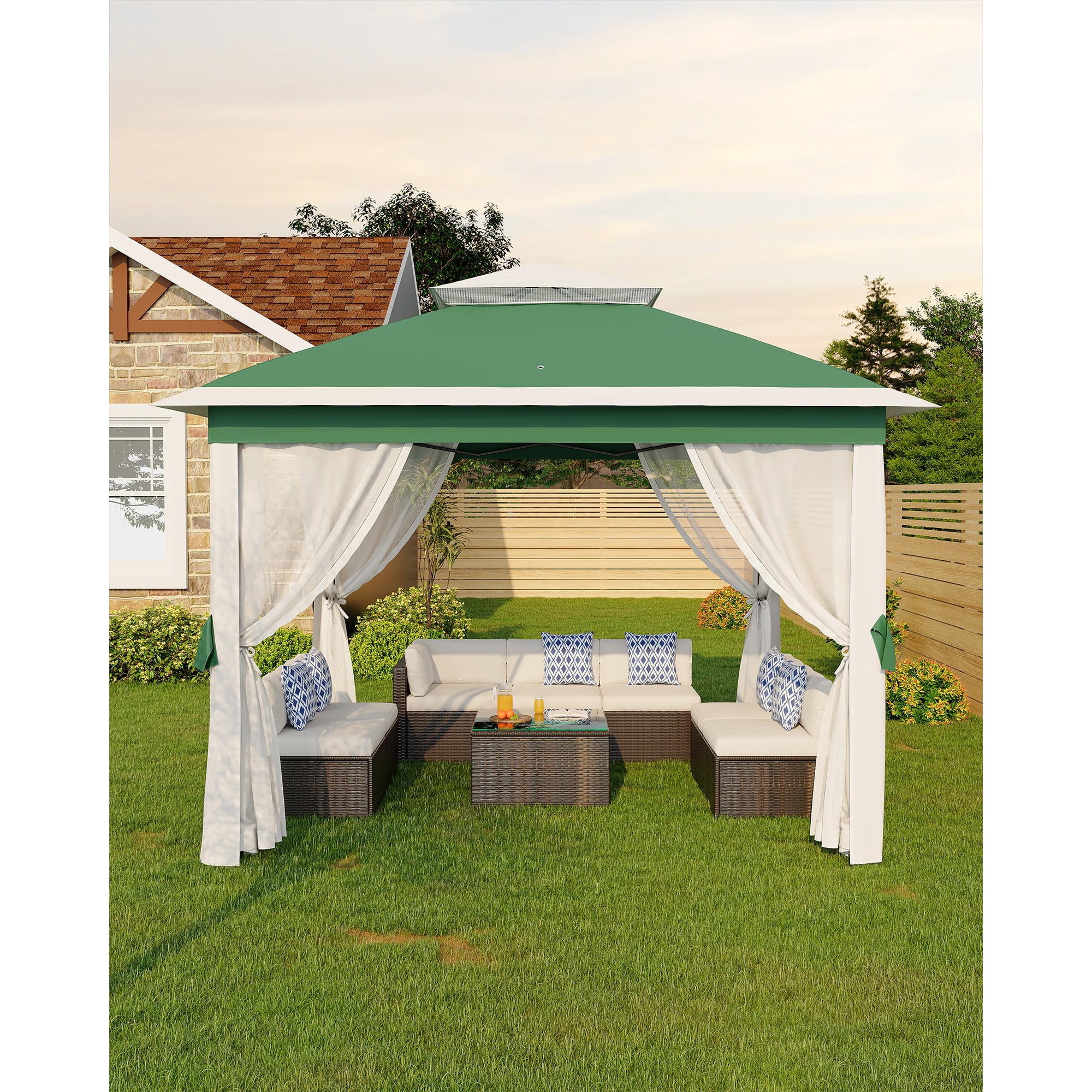 Click here for Fulvari 11x11 Pop-Up Gazebo With Enhanced Frame An... prices
