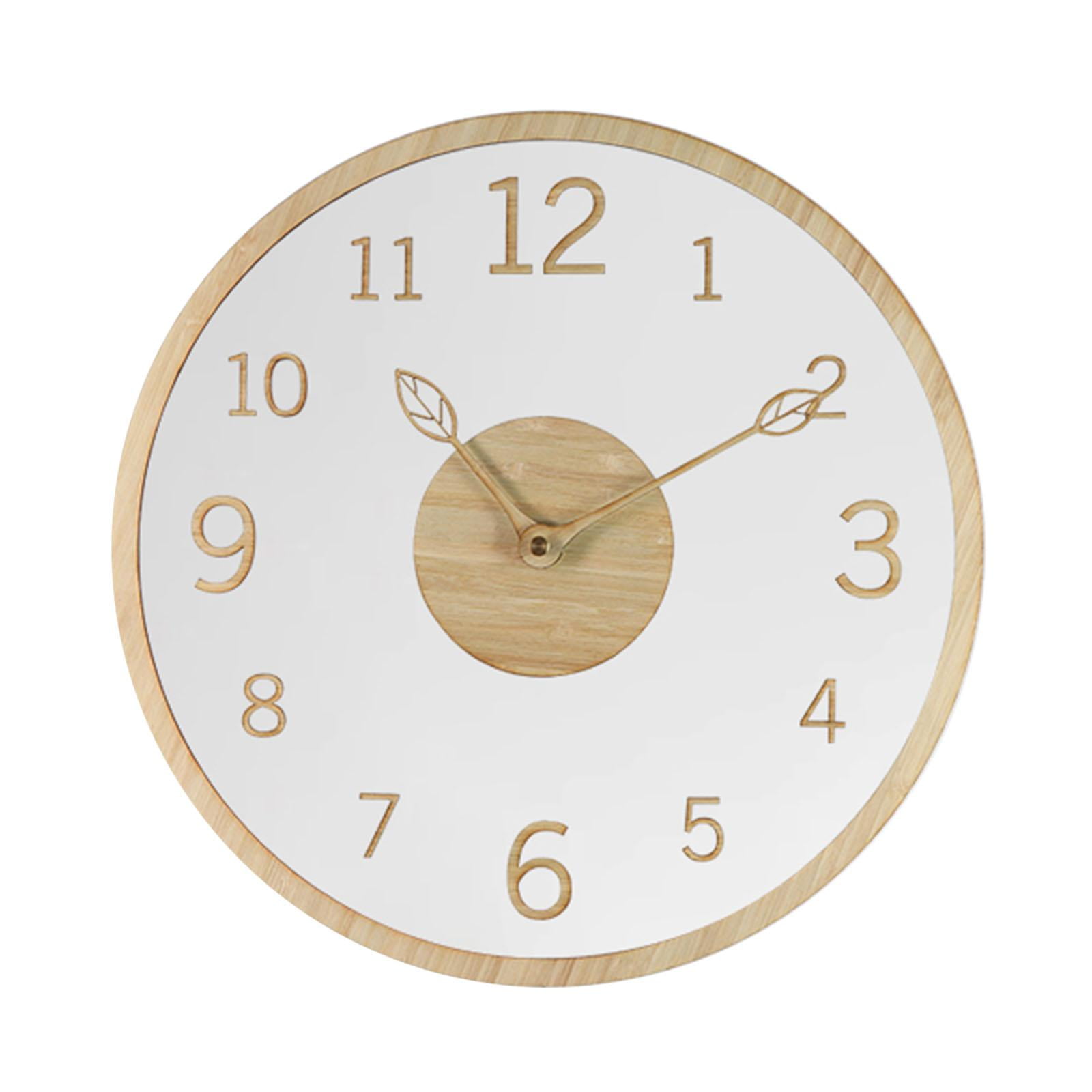 Modern Wall Clock Decorative Clocks for Walls Simple Wooden Analog ...