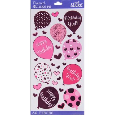 Happy Birthday Sticker Roll (100 Stickers) - Walmart.com
