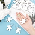 20 Sets Puzzle Sublimation Blanks Keychains Double-Sided Keychain ...