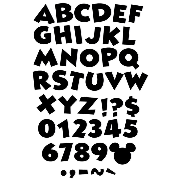 Mickey Mouse Numbers Font