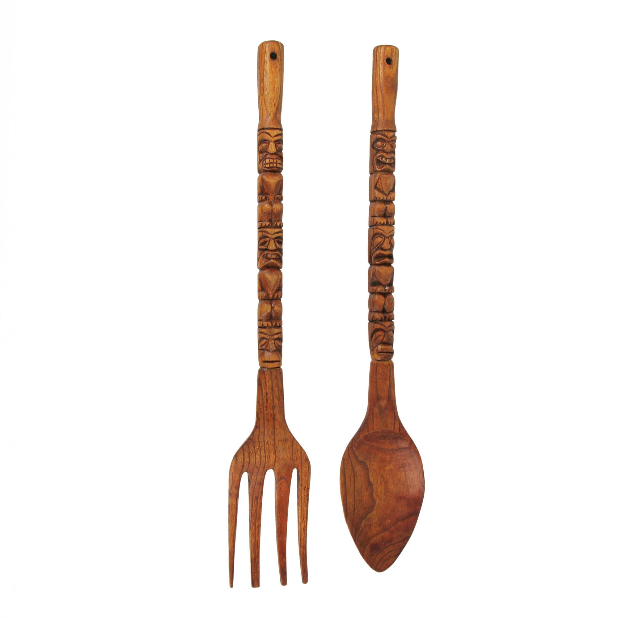 Click here for Zeckos Hand-Carved Brown Wood Tiki Design Spoon &... prices