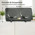 HAOKAINI Countertop Double Burner, 2000W Electric Cooktop, Portable ...