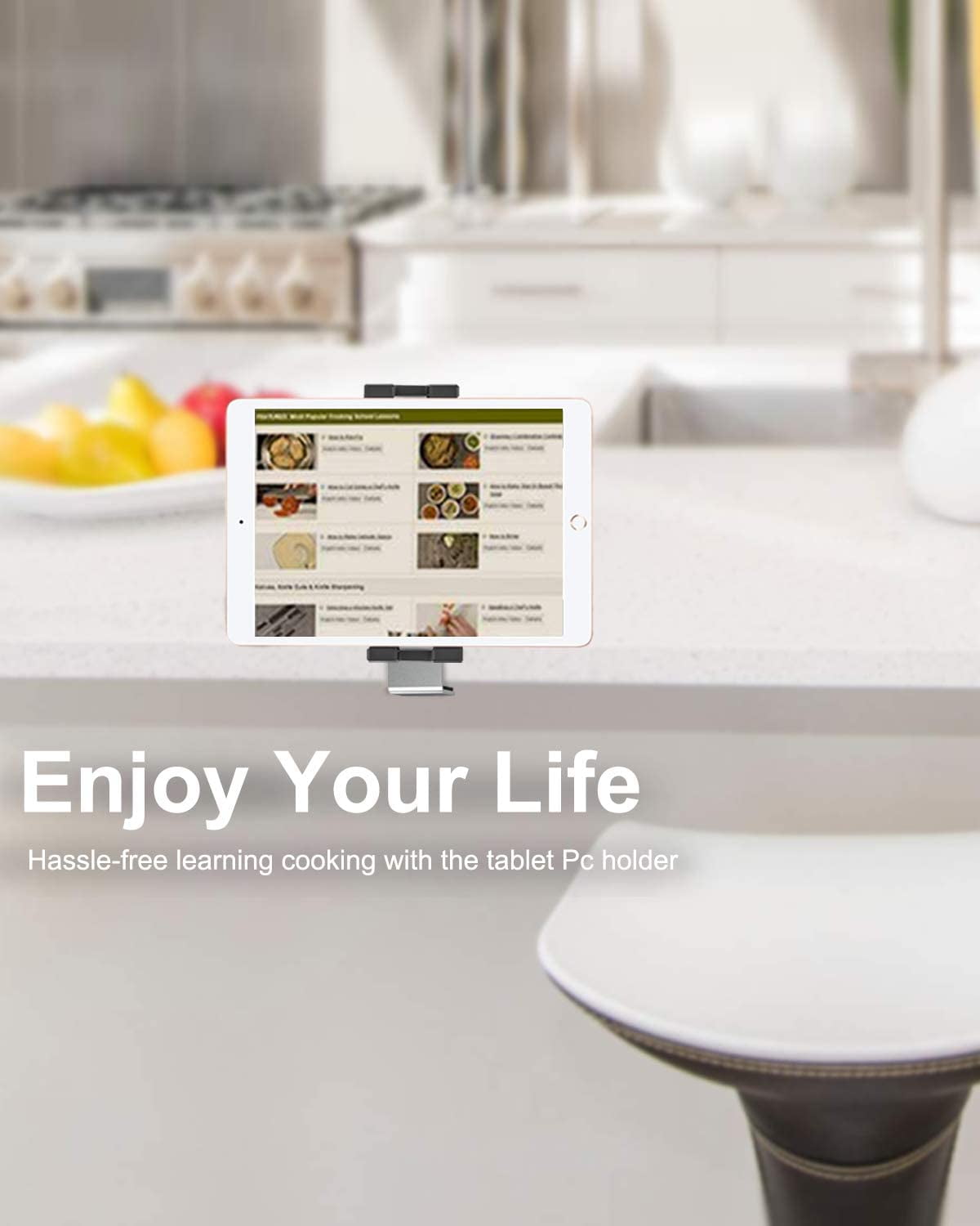 Buy Kitchen Cabinet Tablet Holder, woleyi Easy Install Cabinet Tablet ...