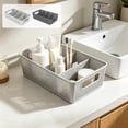 3 Compartment Stackable Bin with Adjustable Dividers, Stackable Storage ...