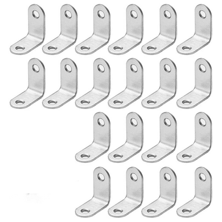 Black Right Angle Bracket L Shape Bracket, 20 Pieces Stainless Steel 90 ...