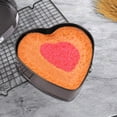 10 Inch Heart Shaped Cake Pan, Removable Bottom Stainless Steel Cake ...