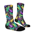 Bbyeadc Mardi Gras Warm Socks for Women Thickened Carnival Mask Pattern ...
