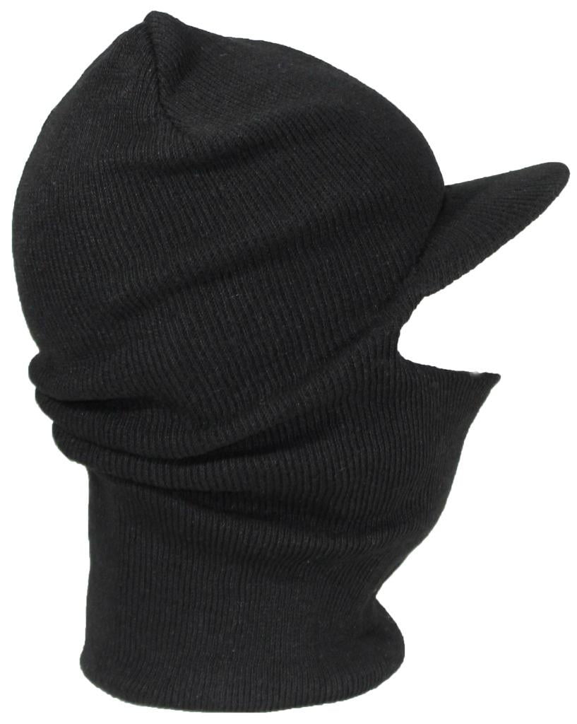 Best Winter Hats Adult Open Face Knit Ski Mask W/Visor (One Size ...