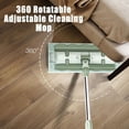 Flat Mop with Stainless Steel Handle, 360 Rotatable Adjustable Cleaning ...