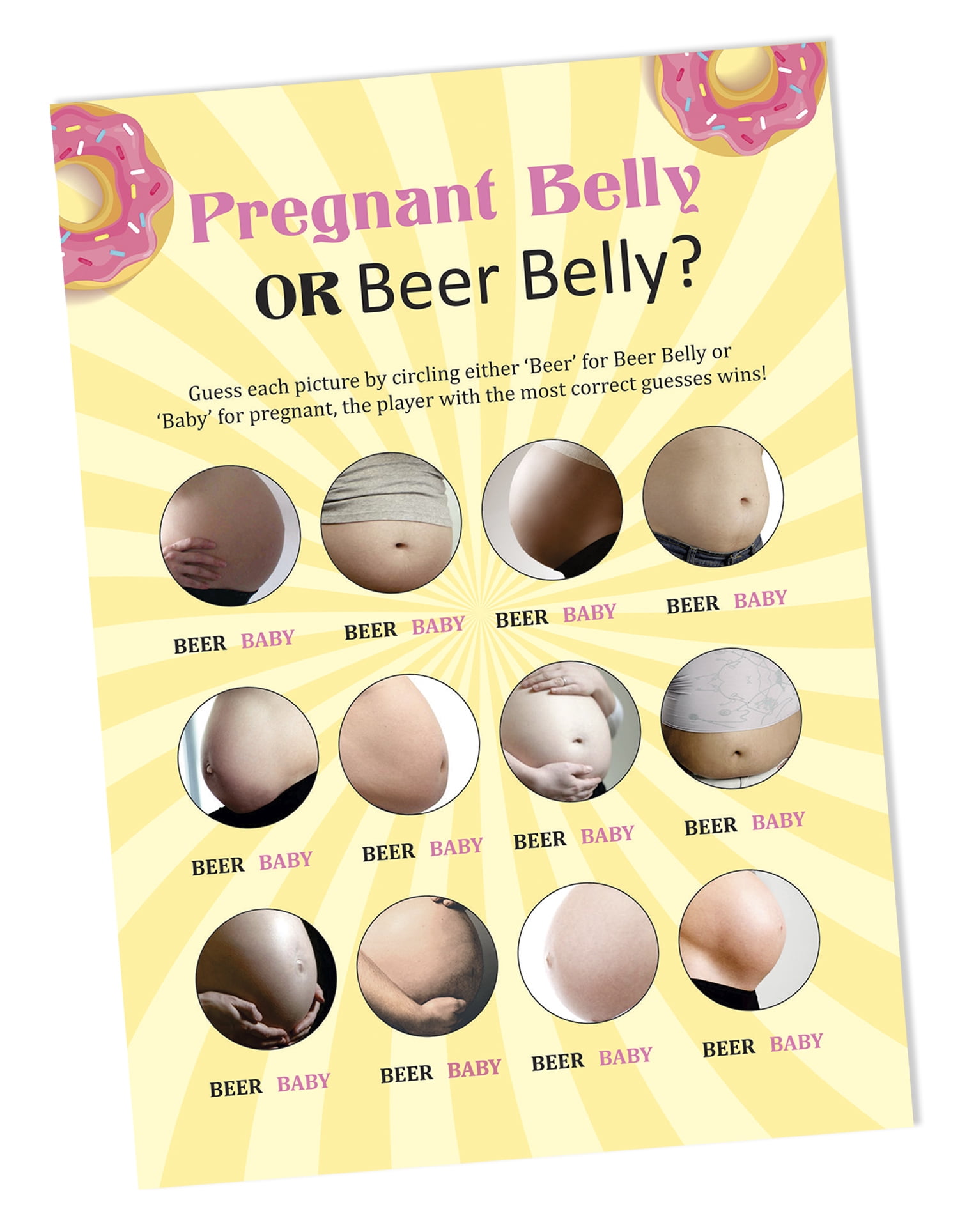 InkdotpotPack of 30,Girl/BoyBabyShower Party Collection,Baby Belly Or ...