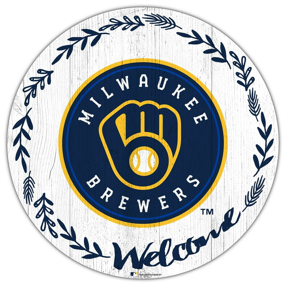 Milwaukee Brewers 12" Welcome Circle Sign - Walmart.com - Walmart.com