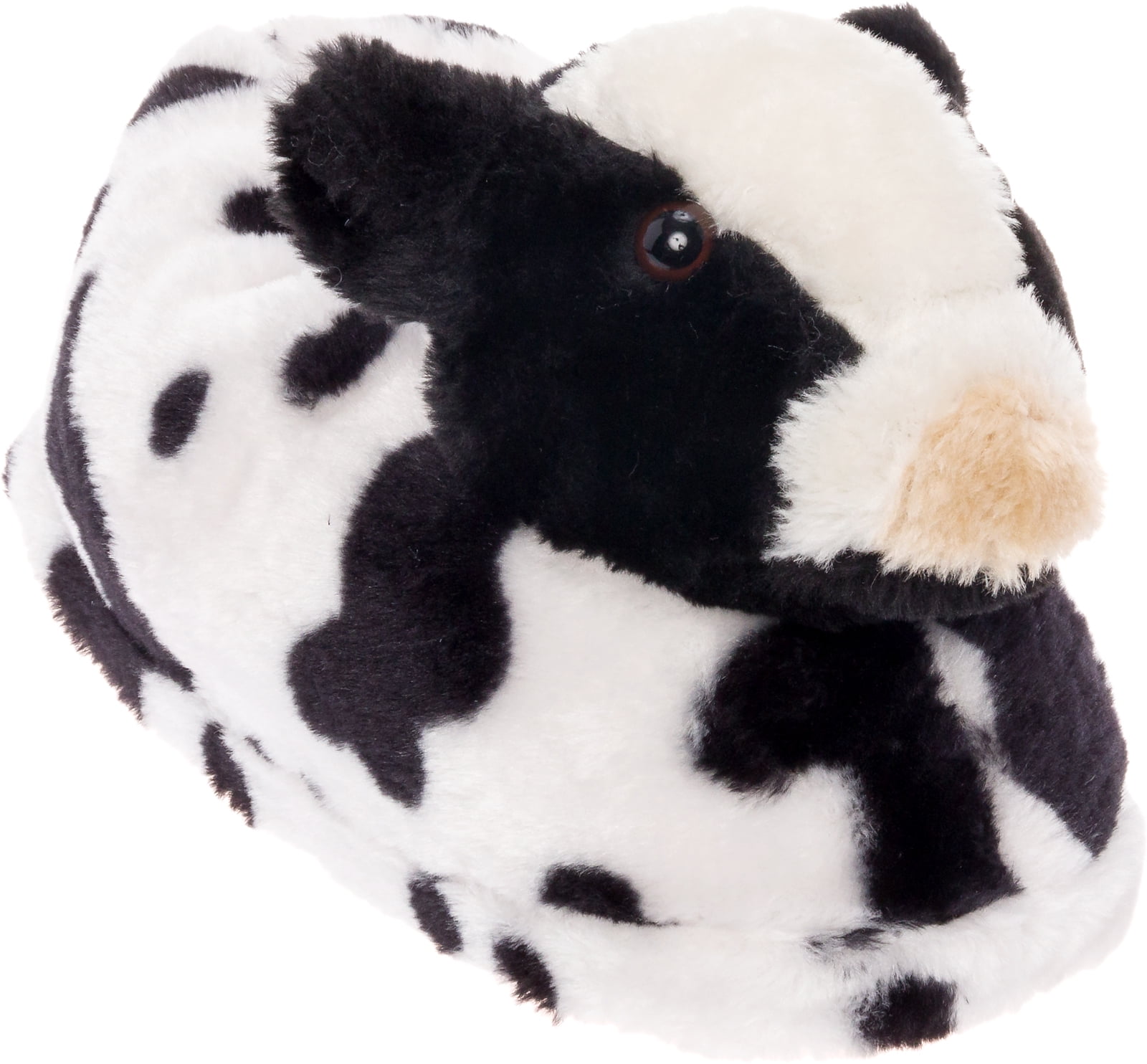 Cow Slippers - Plush Animal Slippers Novelty House Shoe (Black & White ...