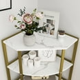 4-Tier Corner Open Shelf,Bookcase Freestanding Shelving Unit,Plant ...