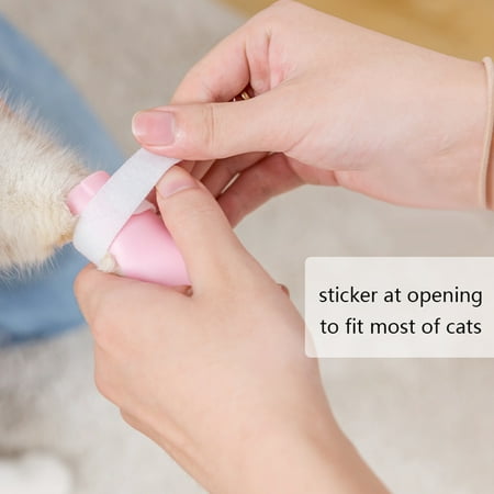 4pcs -scratch Cats Foot Shoes Boots Silicone Pet Grooming Scratching ...