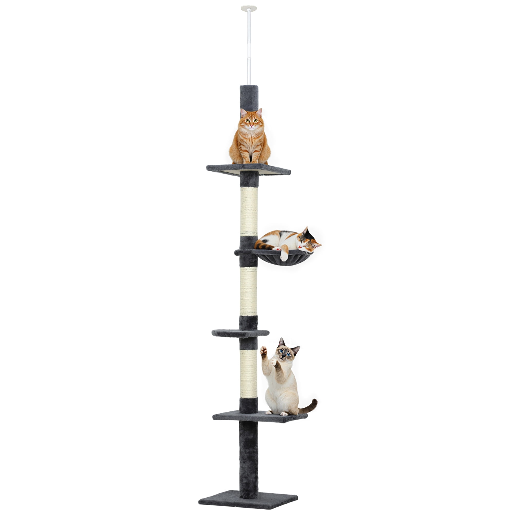 Click here for Pawhut 8.5ft Cat Climbing Tree 5-Tier Kitty Activi... prices