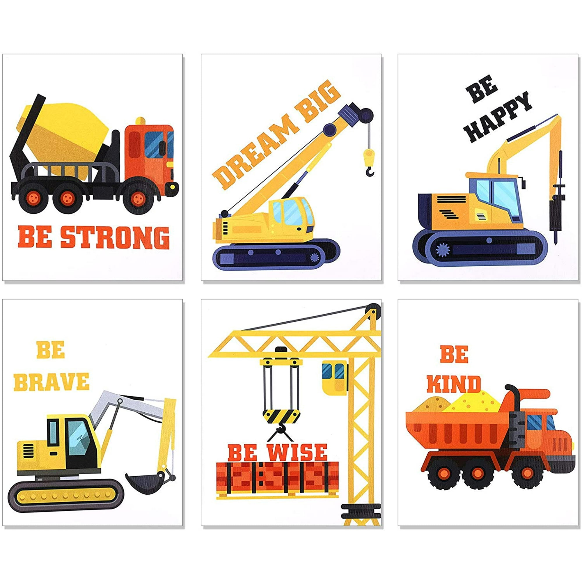 Click here for Ssuperp 6 Pcs Engineering Vehicle Wall Posters  20... prices