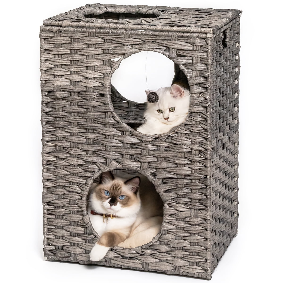 Rattan Cat House, Cat Bed Cat House Cat Tent Pet Bed Cat Condo with ...