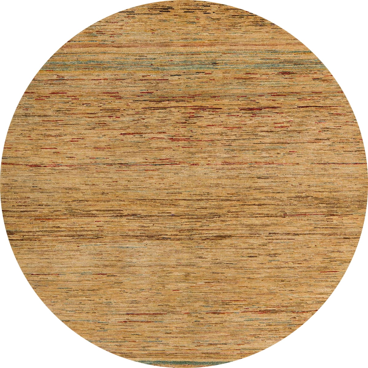Ahgly Company Indoor Round Abstract Yellow Abstract Area Rugs, 5' Round ...