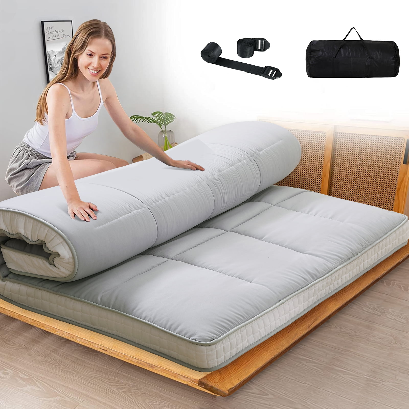 ABORON Futon Mattress , Padded Japanese Floor Mattress for Adults ...