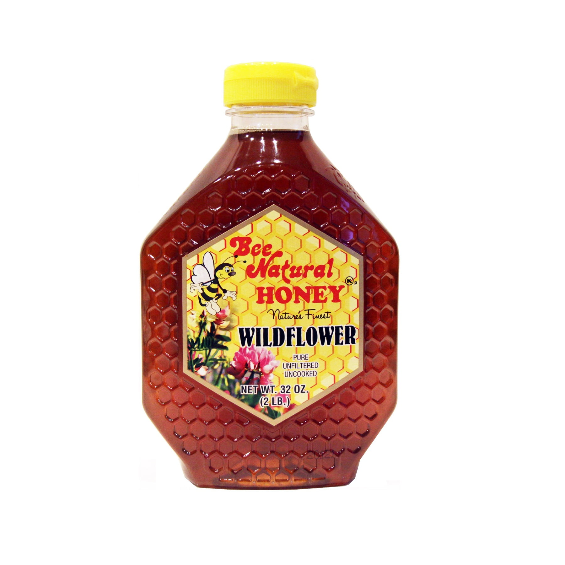 Bee Natural Wildflower 100% Pure Unfiltered, Uncooked Honey, 32 Oz ...