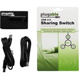 Plugable USB 2.0 Switch for One-Button USB Device Port Sharing Between Two Computers (A\B Switch ...