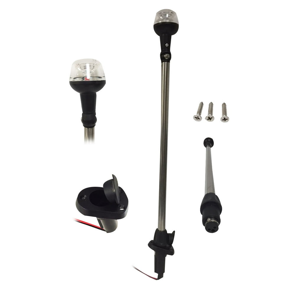 Pactrade Marine Boat 25" LED All-Around Stern Pole Light w/ Base ...